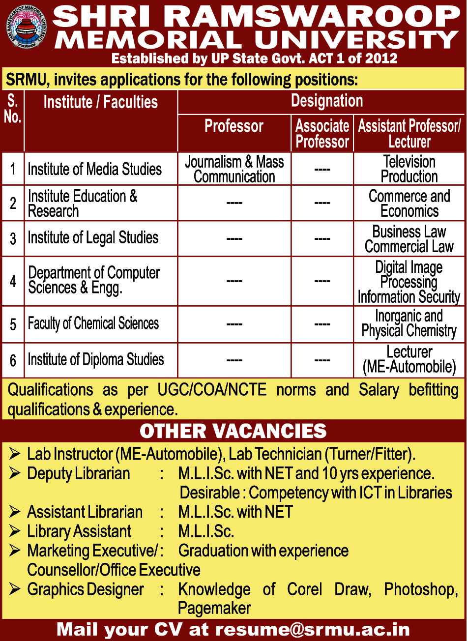 Shri Ramswaroop Memorial University - HMT HUNT Admission Guidance 2025